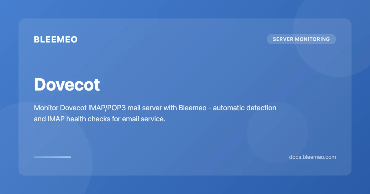 Dovecot | Bleemeo Documentation